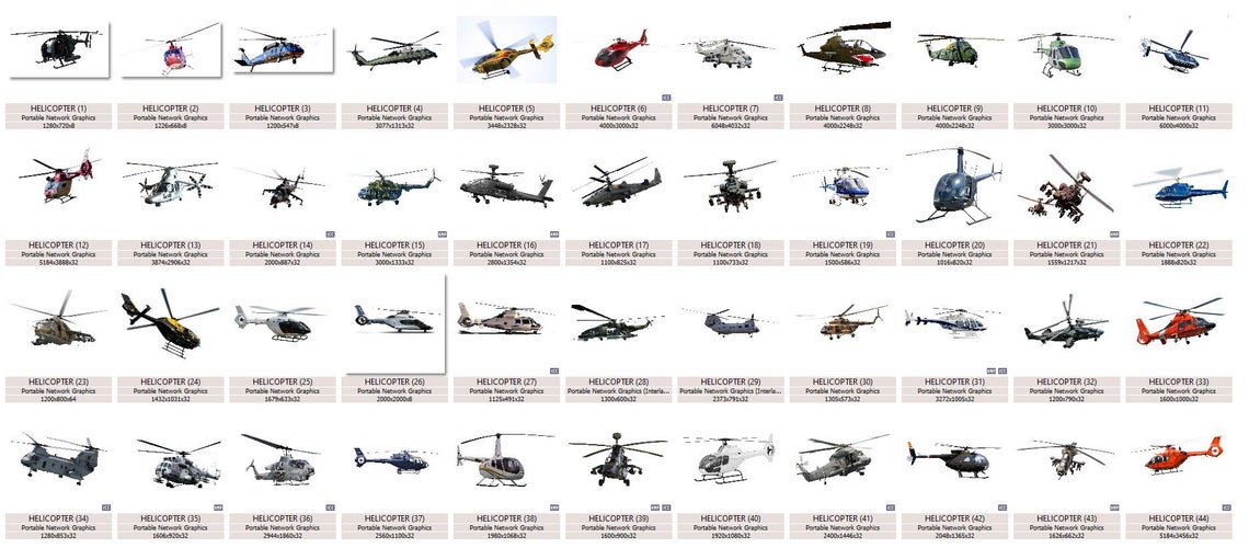 Helicopter PNG Overlays – Realistic Flying Aircraft Clipart for ...