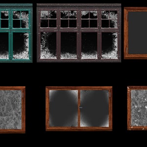 Winter Window Frames Overlays for Photoshop, Window PNG, Photoshop ...