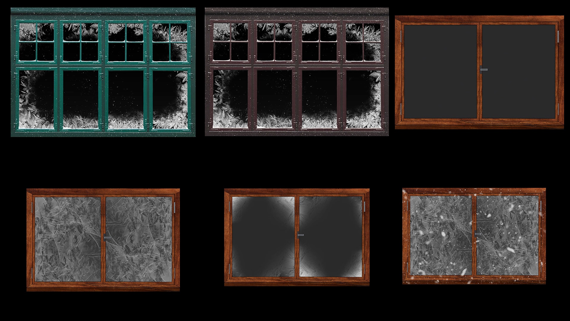 Winter Window Frames Overlays for Photoshop Window PNG | Etsy Canada