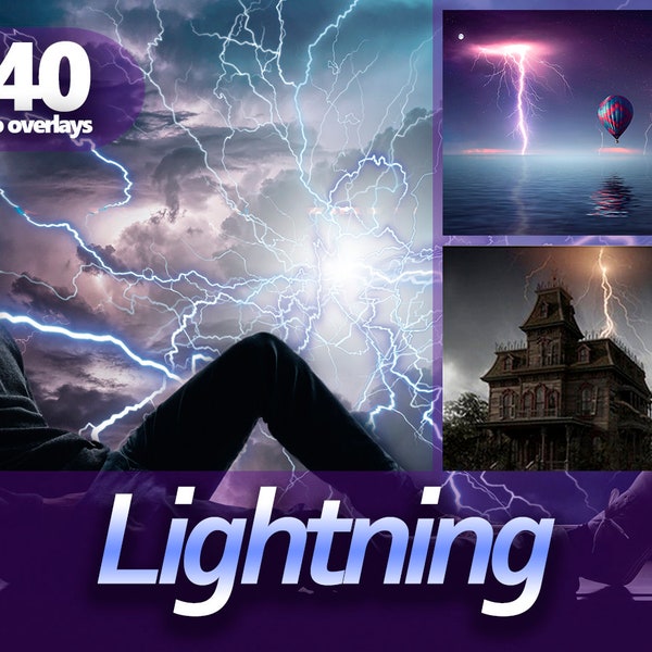 Lightning Bolt Overlay - Etsy