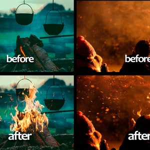 Fire Photo Overlays, Flame Night Overlays PNG, Photoshop Overlay ...