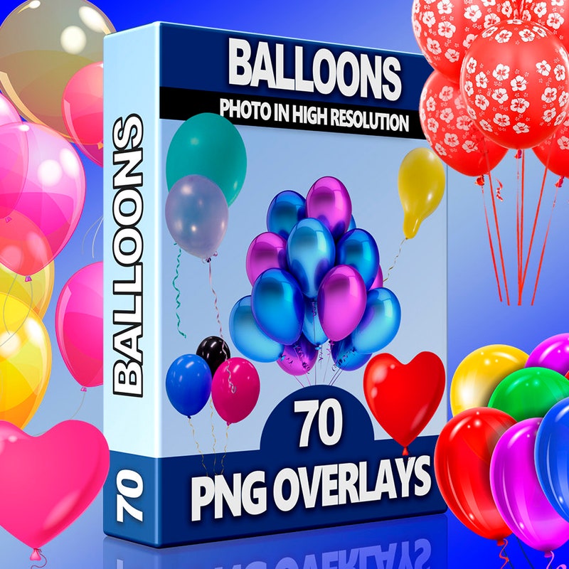 Balloon Overlay - Etsy