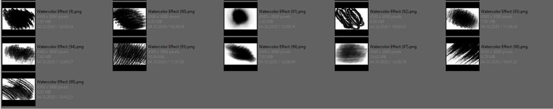 Painting Effects Watercolor Effect Overlays PNG Comics - Etsy