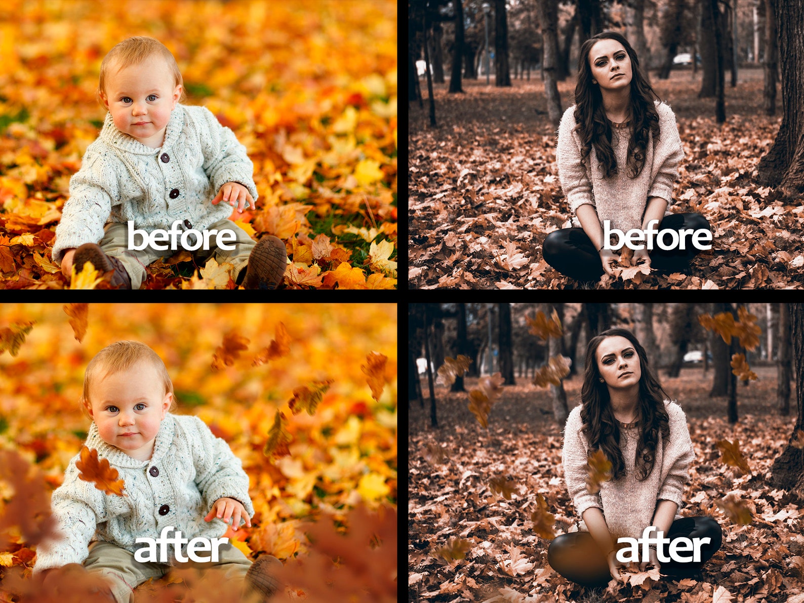 Falling Leaves Photo Overlays Autumn Overlays PNG Fall | Etsy