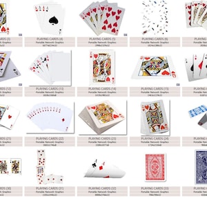 Playing Card PNG Overlays – Floating & Falling Poker Cards Clipart for ...