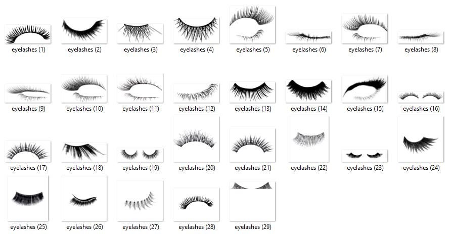 Eyelash Overlays png Eyes Photoshop Overlays Fashion woman | Etsy