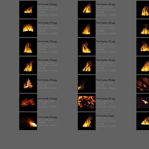 Fire Photo Overlays, Flame Night Overlays PNG, Photoshop Overlay ...