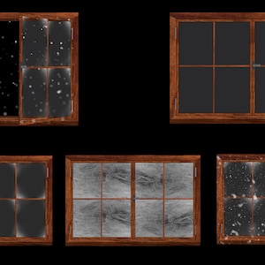 Winter Window Frames Overlays for Photoshop, Window PNG, Photoshop ...