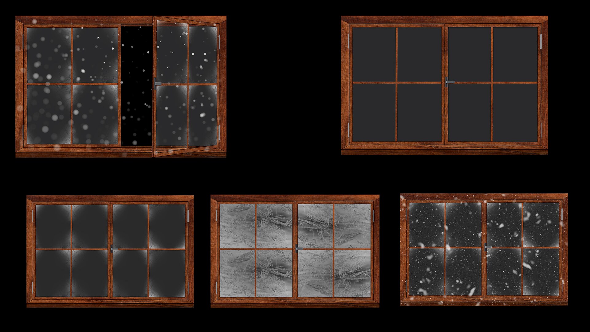 Winter Window Frames Overlays for Photoshop Window PNG | Etsy