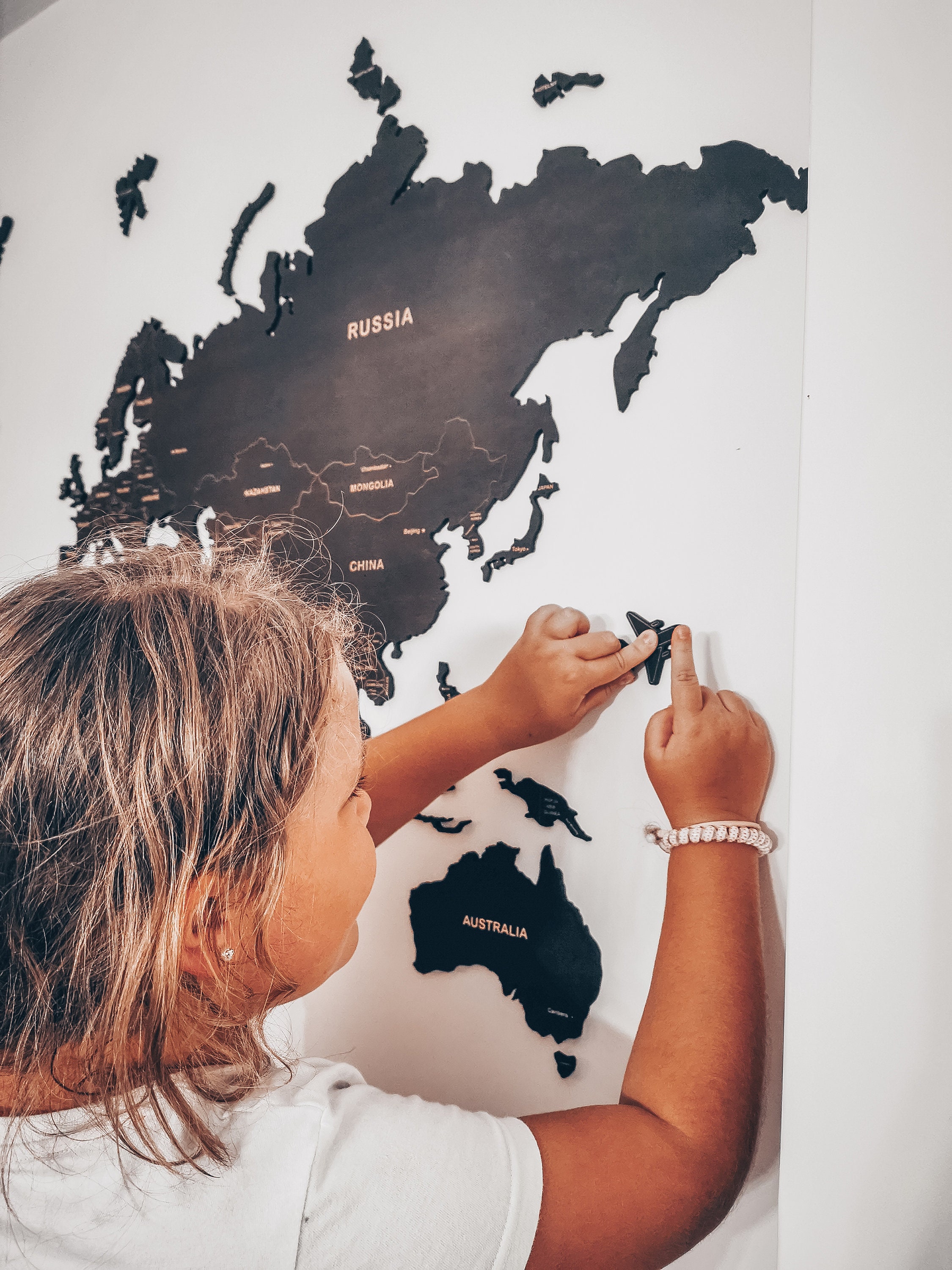 Wooden World Map - Etsy