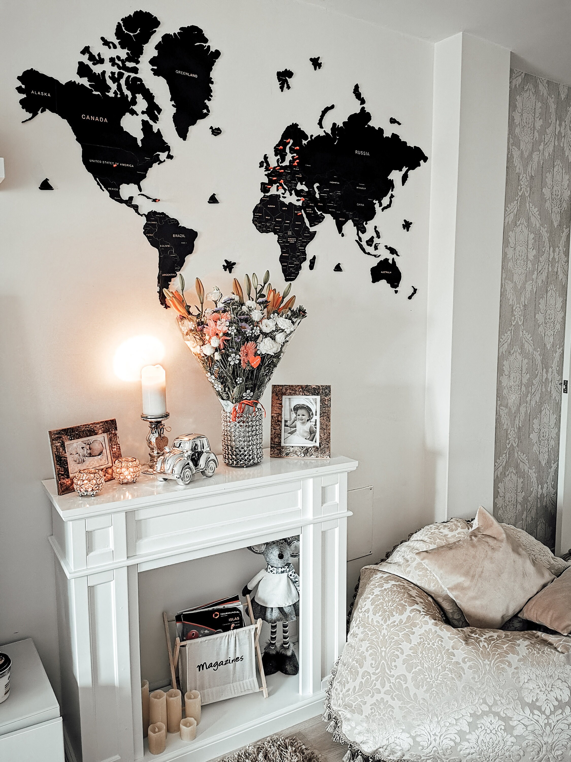 Wooden World Map - Etsy