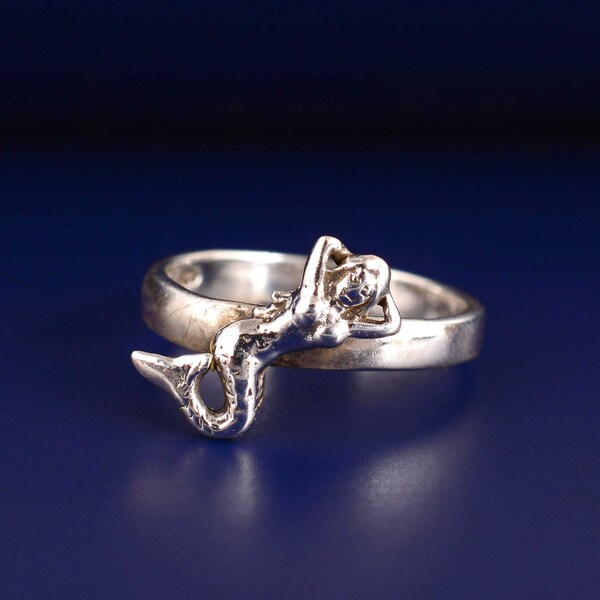 Silver Mermaid Ring - Etsy