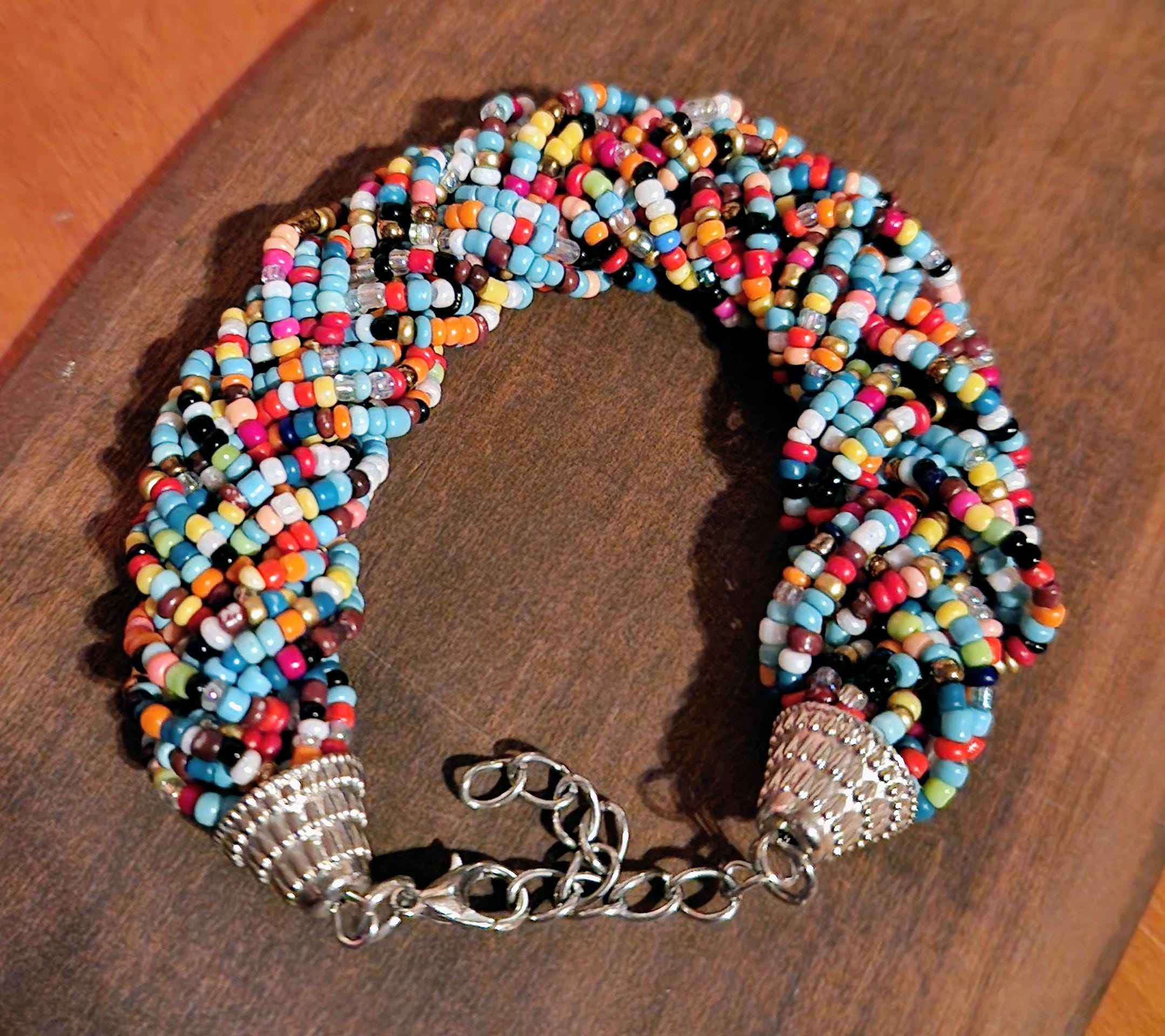 Beaded Braid Bracelet - Etsy