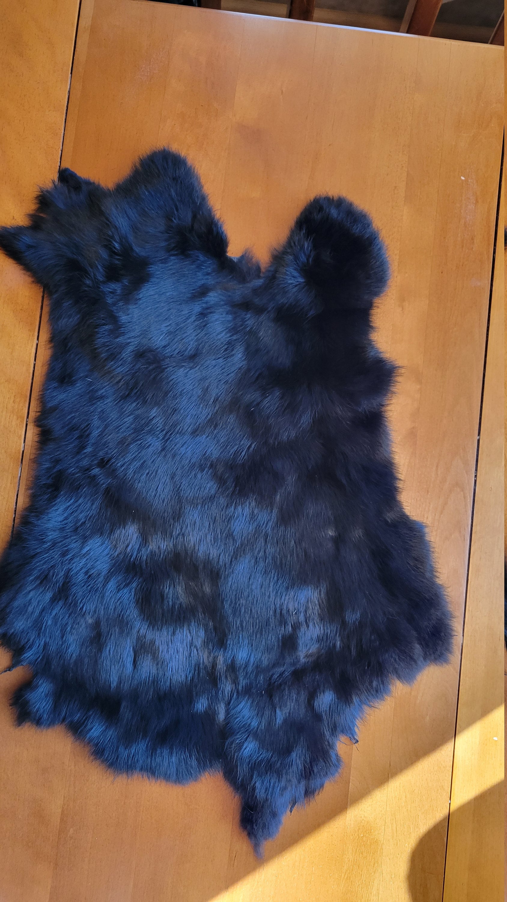 Black Rabbit Pelt Fur - Etsy