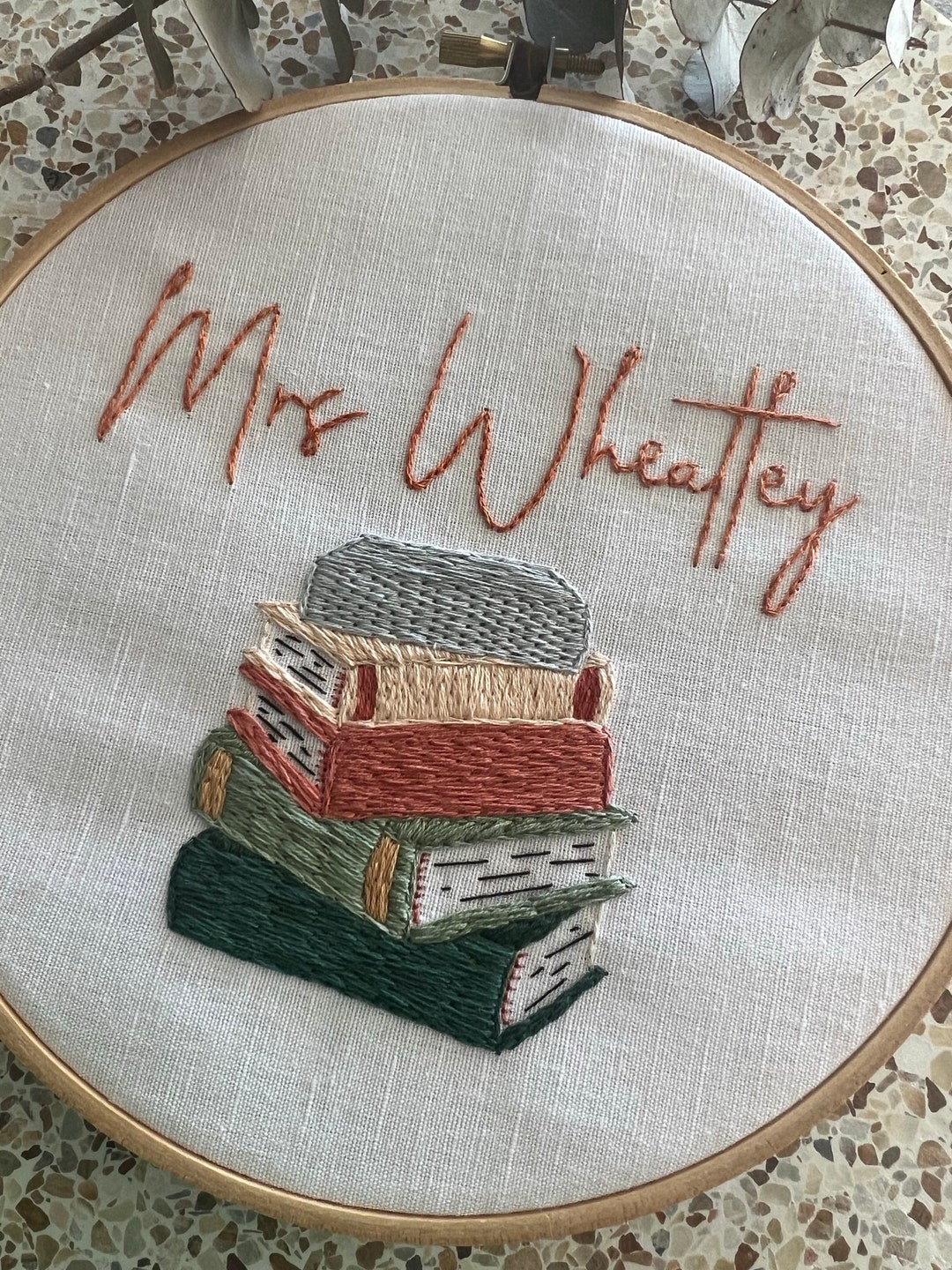 Embroidery Hoop Art Teacher Appreciation Gift Hand Embroidery Modern ...