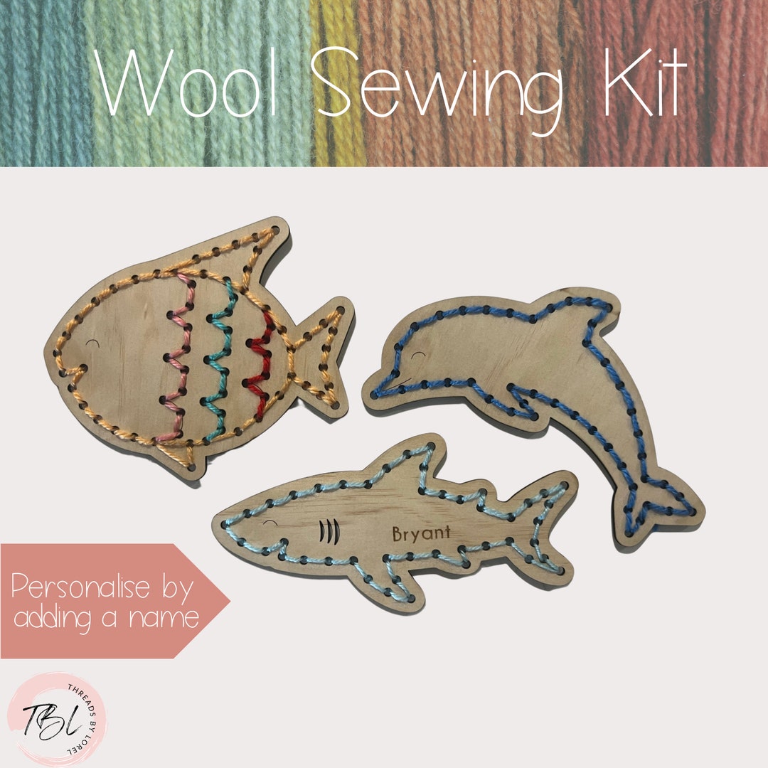 Sea Creatures, Kids Embroidery Kit, Sewing Kit for Kids, Easy Sewing ...