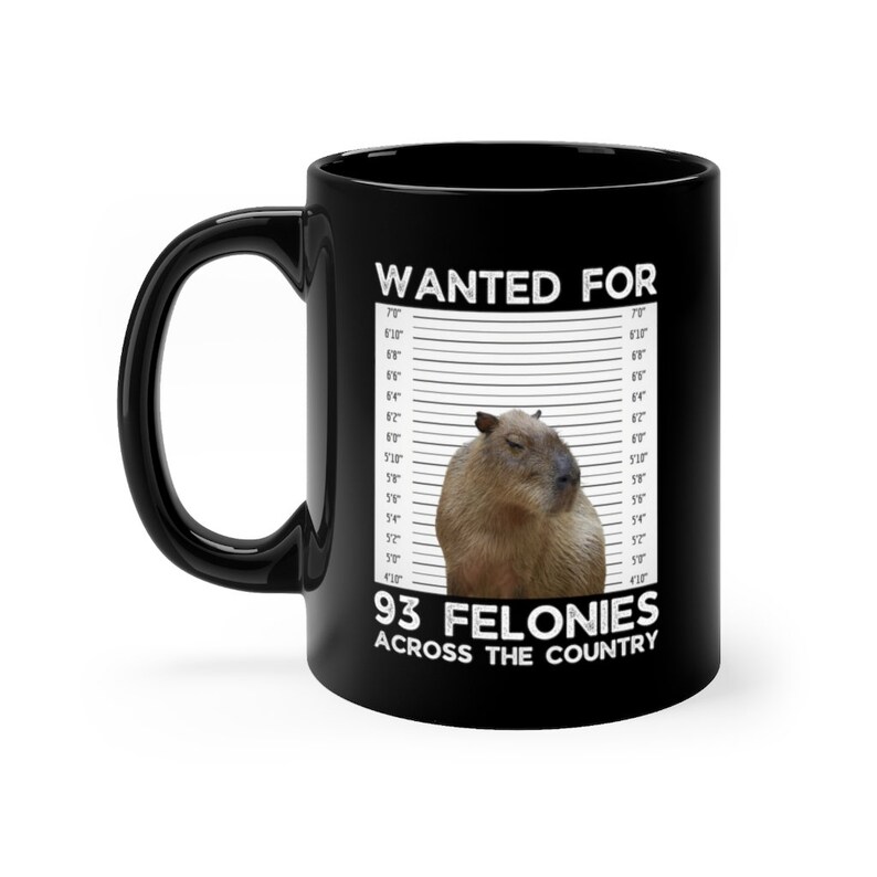 Capybara Mugshot Wanted Poster Meme Capybara Committing - Etsy