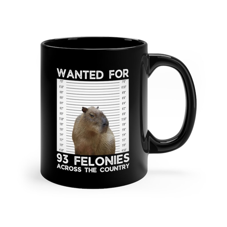 Capybara Mugshot Wanted Poster Meme Capybara Committing - Etsy