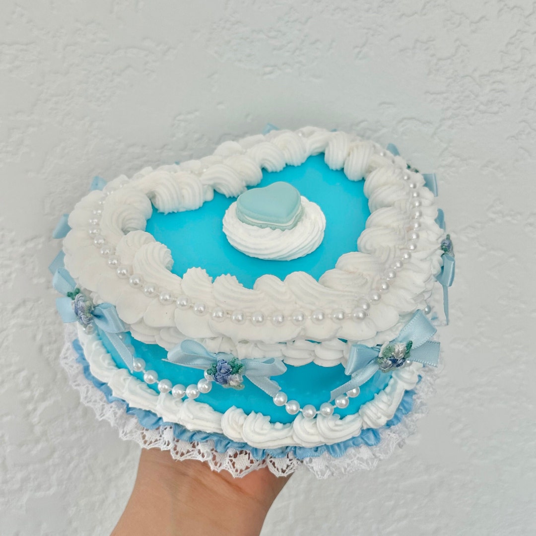 Fake Cake Vintage Jewelry Box, Heart-shaped Cake Storage Accessories ...