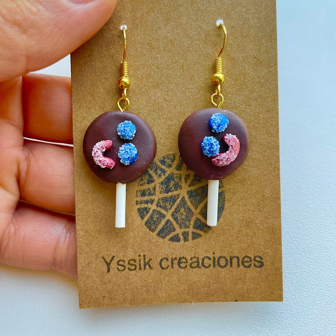 Paleta Payaso Earrings, Clown Mexican Chocolate Candy Earrings, Food ...