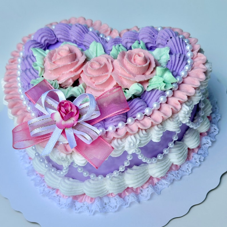 Vintage Heart Cake Jewelry Box: Pastel Faux Cake Storage - Etsy