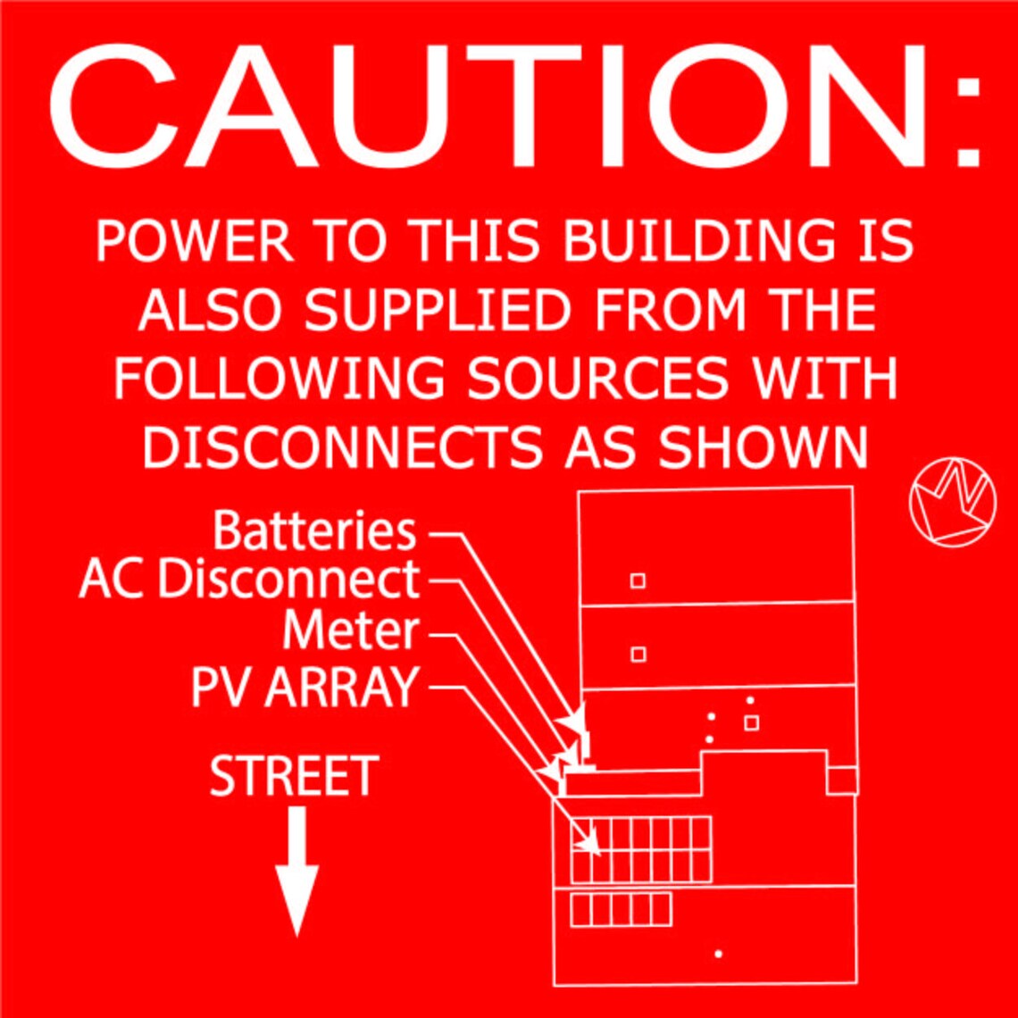 Solar Map Placard, Custom Solar Map, Electrical, Red - Etsy