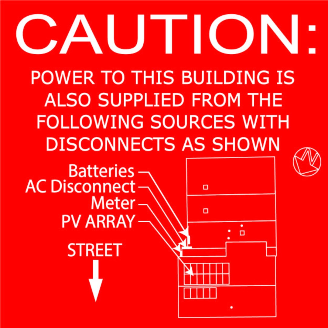 Solar Custom Map Placard | PV Inspection Placard - Etsy