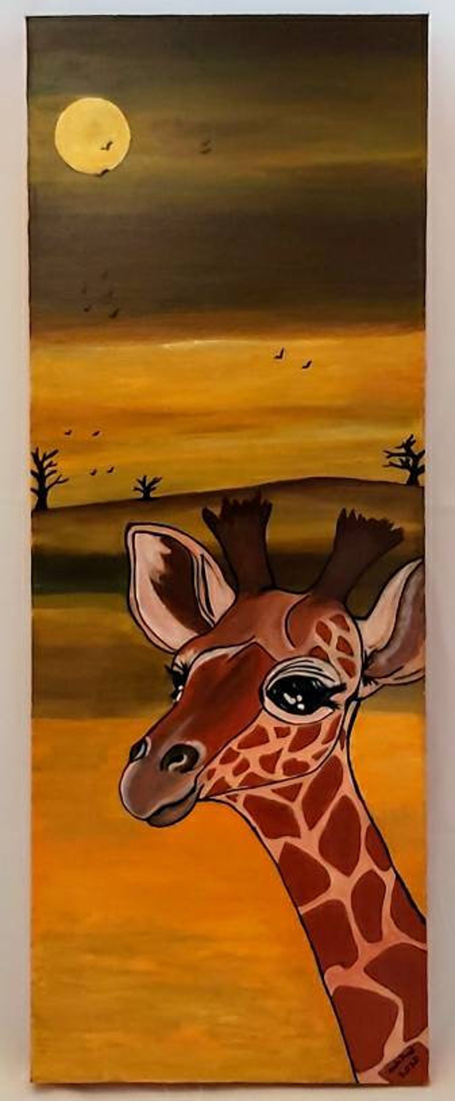 Original African ART safari Giraffe Acrylic on Canvas Unique - Etsy