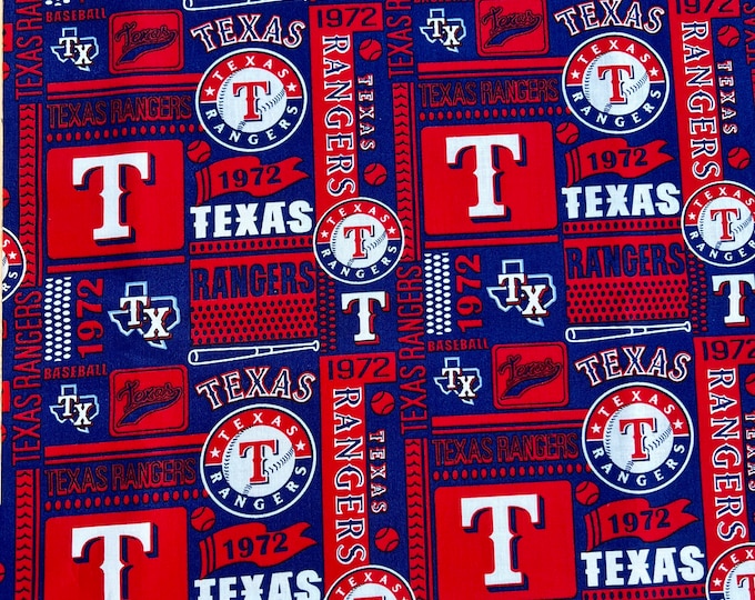 Texas Rangers Baseball Vintage 100% Cotton Broadcloth Fabric by the ...