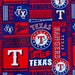 Texas Rangers Baseball Vintage 100% Cotton Broadcloth Fabric by the ...