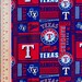 Texas Rangers Baseball Vintage 100% Cotton Broadcloth Fabric by the ...