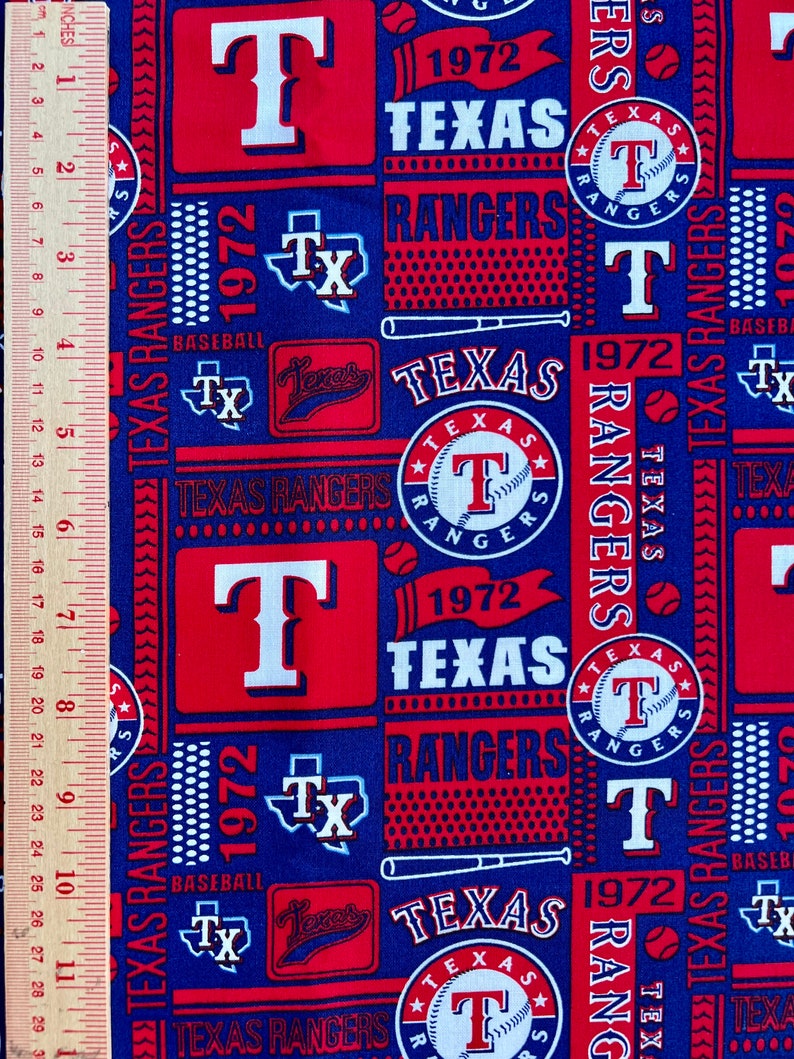 Texas Rangers Baseball Vintage 100% Cotton Broadcloth Fabric by the ...