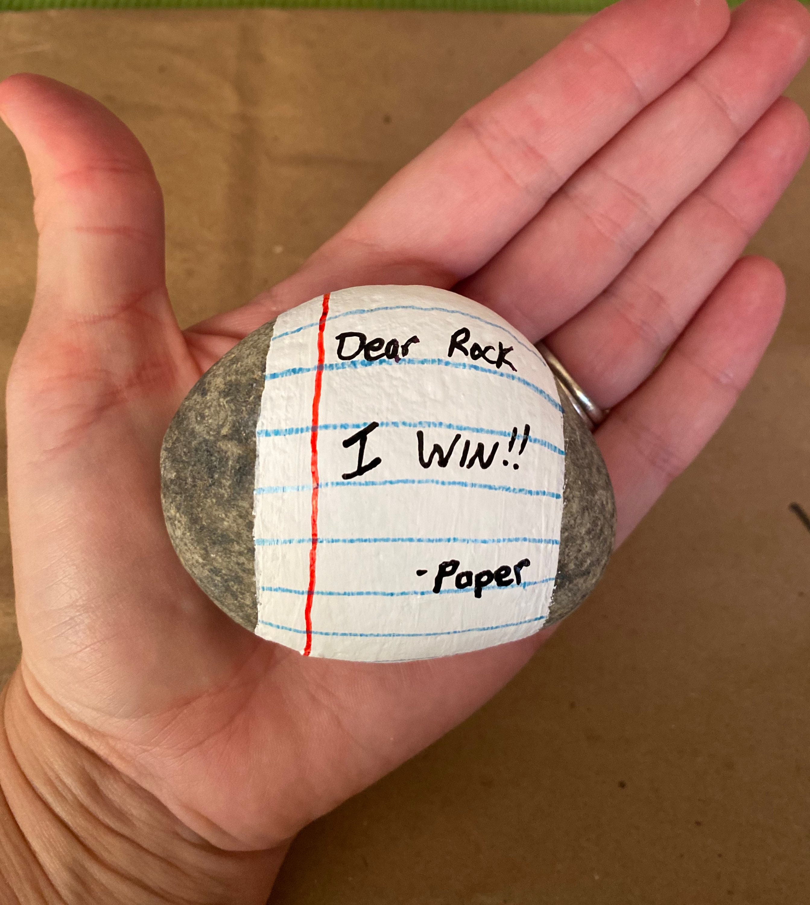 Rock Paper Scissors Novelty Painted Rock - Etsy