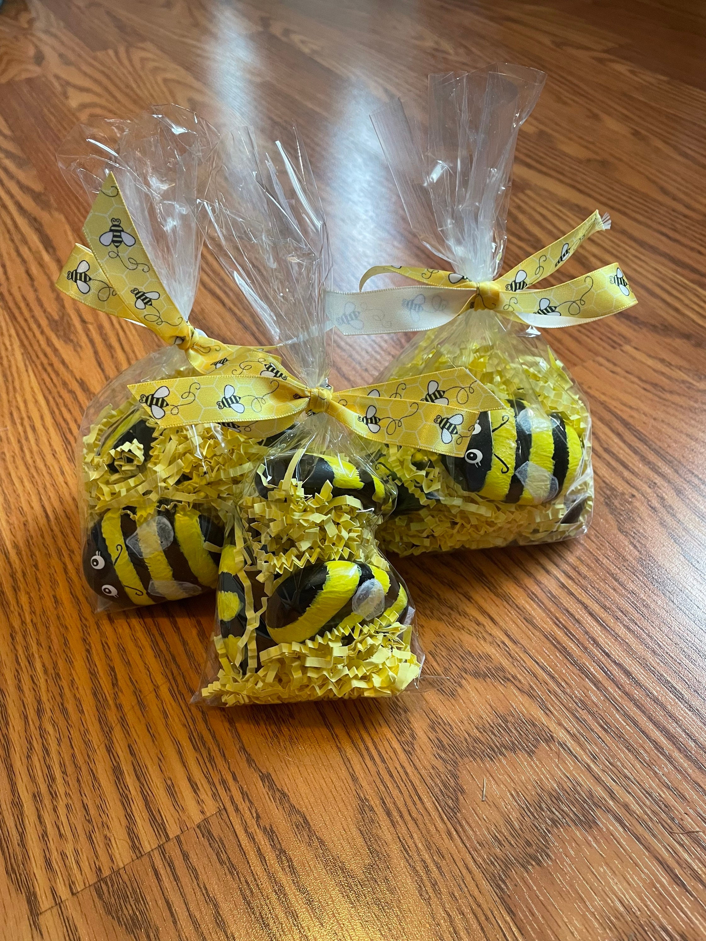 Set of Hand Painted Bumble Bee Rocks Small Gift Home Decor - Etsy