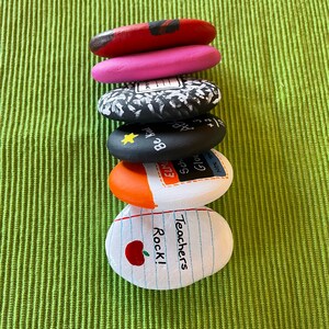 Set of Back to School Hand Painted Novelty Rocks - Etsy