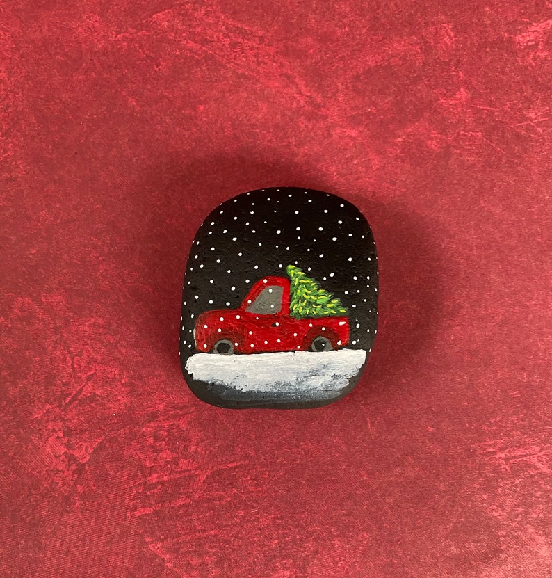 Custom Set of Hand Painted Christmas Rocks Holiday Decor - Etsy