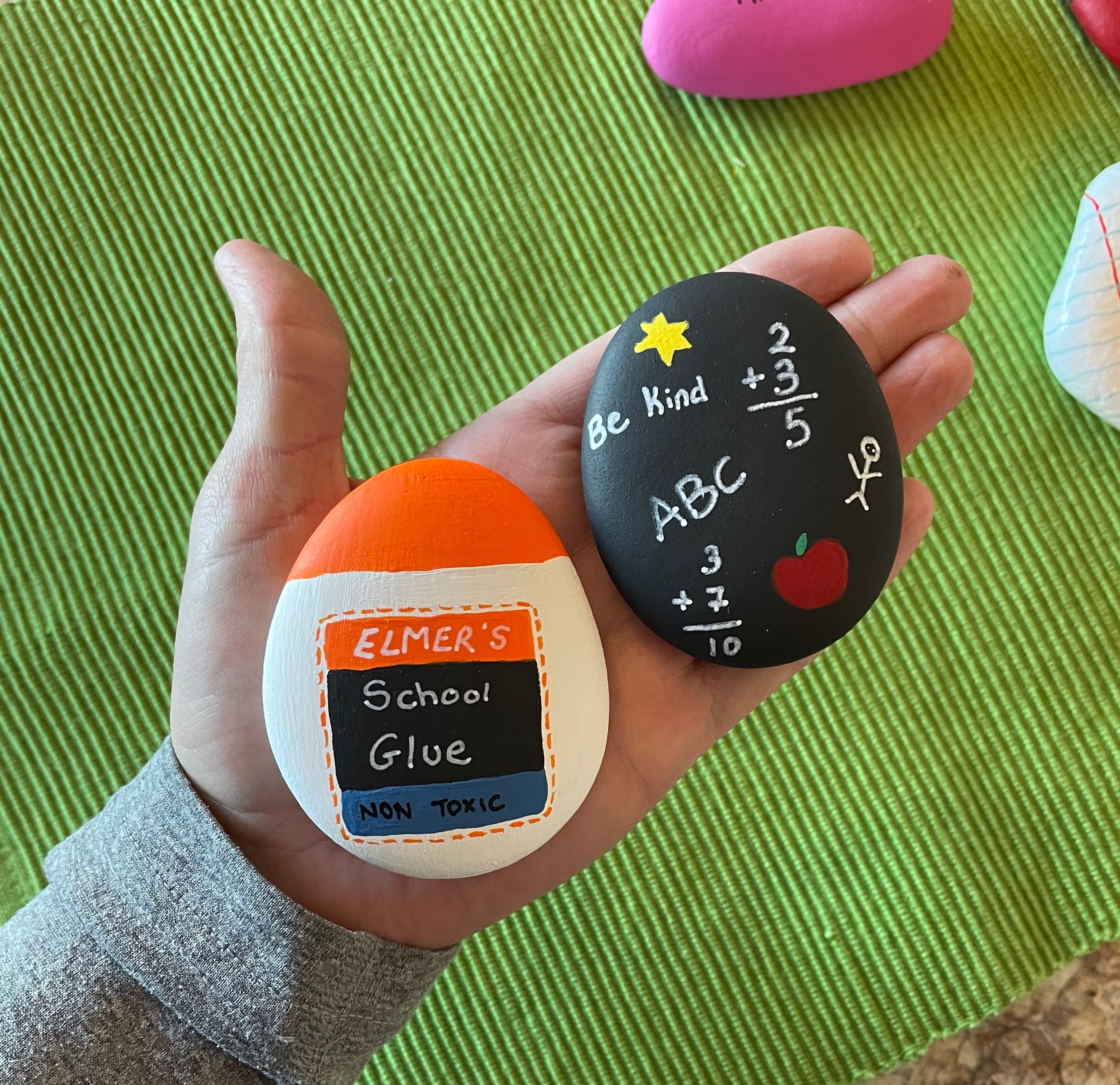 Set of Back to School Hand Painted Novelty Rocks - Etsy