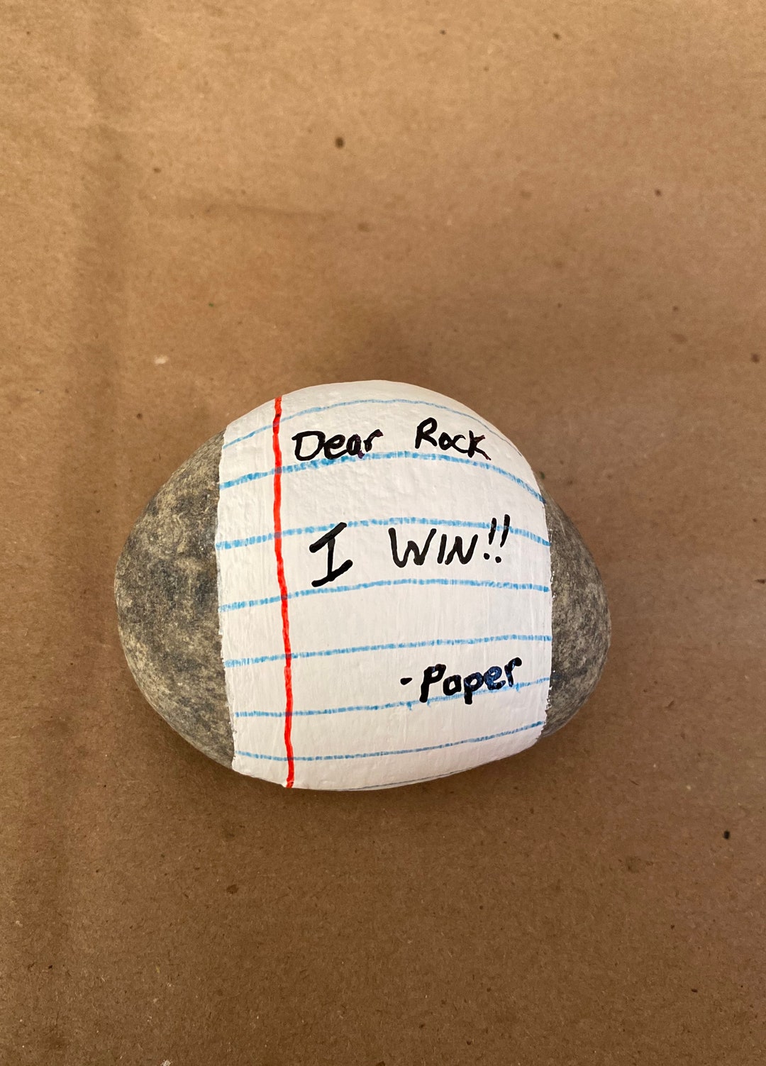Rock, Paper, Scissors Novelty Painted Rock - Etsy