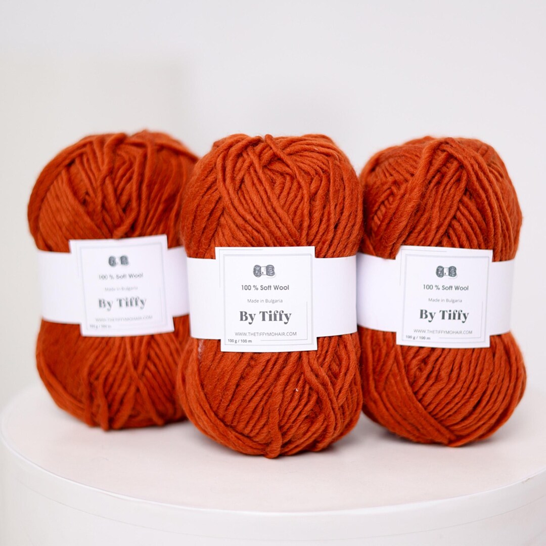 Orange Super Chunky Yarn. Cheeky Chunky Yarn by Tiffy. 100g Ball Chunky ...