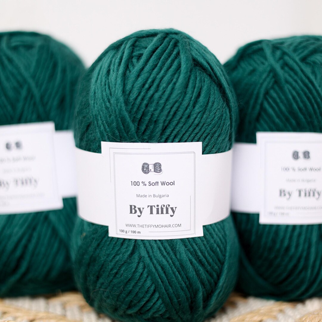 Super Bulky Green Wool Yarn: Felting & Knitting (100g/109 Yds) - Etsy