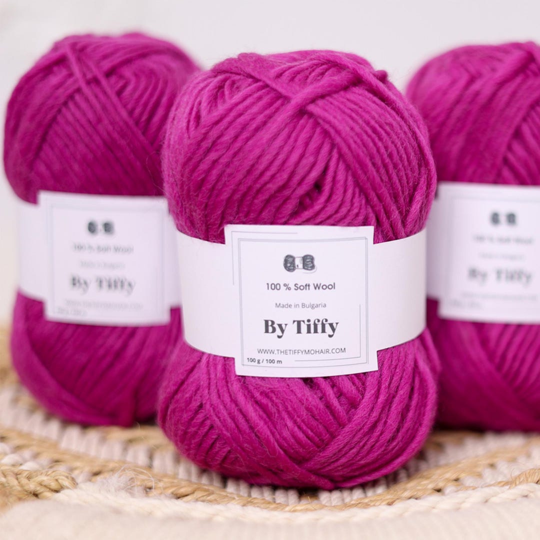 Pink Super Chunky Yarn. Cheeky Chunky Yarn by Tiffy. 100g Ball Chunky ...