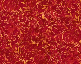 Yellow Flourish Cotton, Fall Into Autumn, Studio E Fabric by the Yard ...