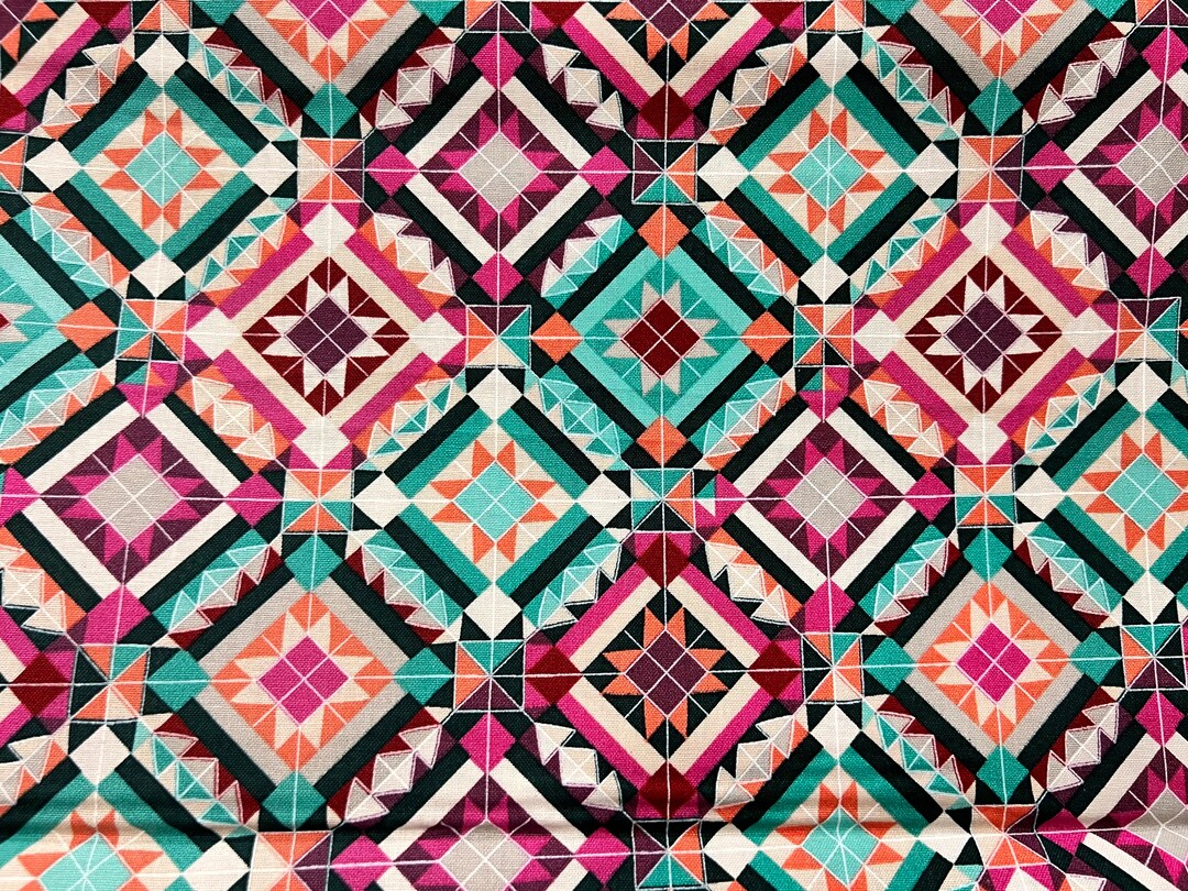 Folk Geo, Folk Flora, Caroline Alfreds, 3 Wishes Fabric - Etsy
