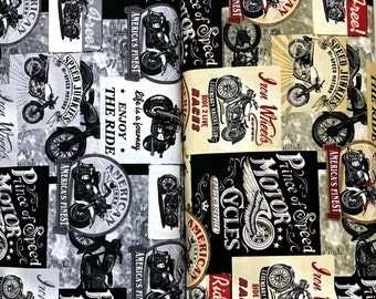 Motorcycle Fabric | Etsy