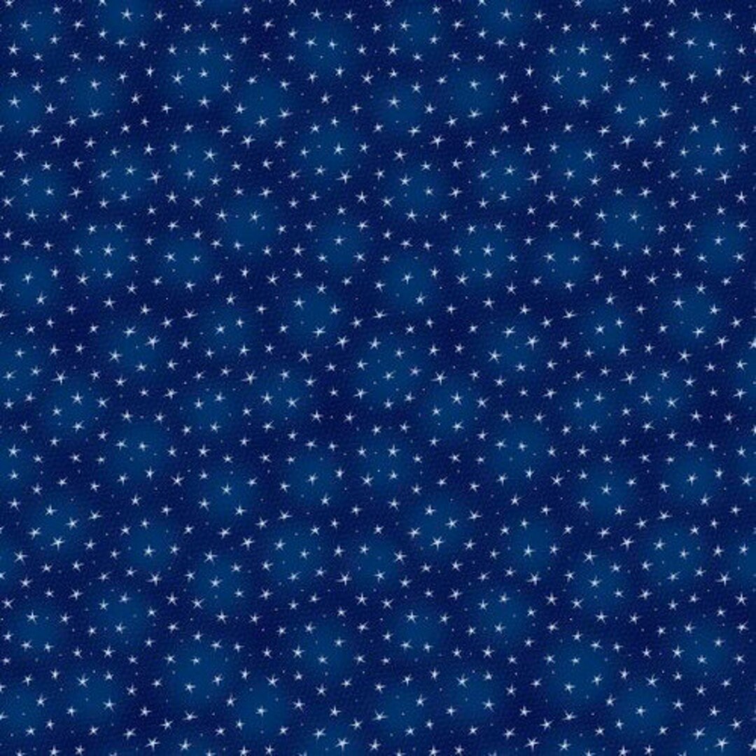 Small Stars, Blue Cotton Fabric, Starlet, Blank Fabric - Etsy
