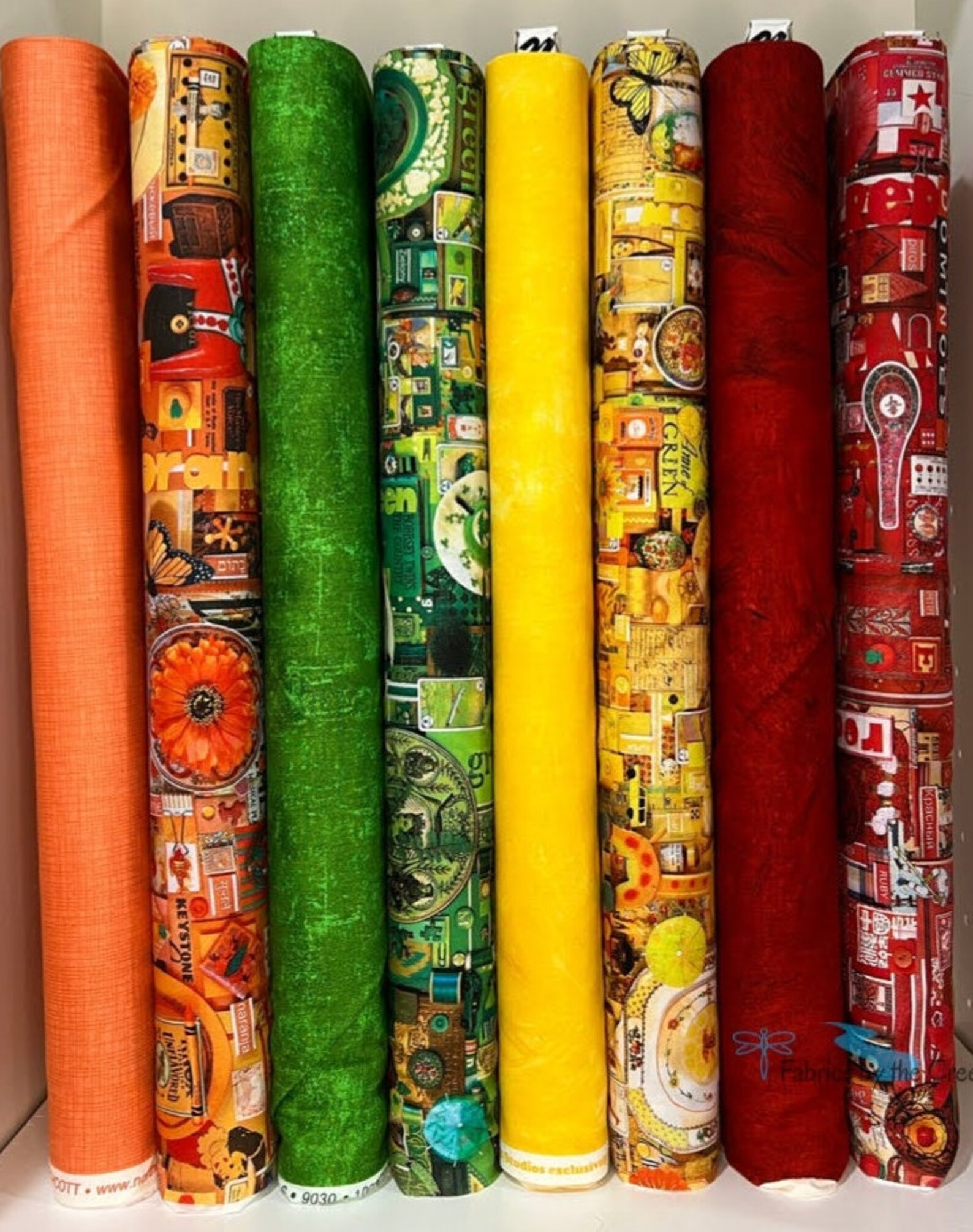 Orange Collage Fabric, Shelley Davies, Color Collage, Northcott Fabric ...