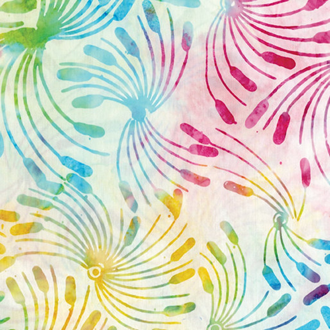 108 Batik Cotton, Rainbow Wide Back, Whirl A Gig, Benartex Studio - Etsy