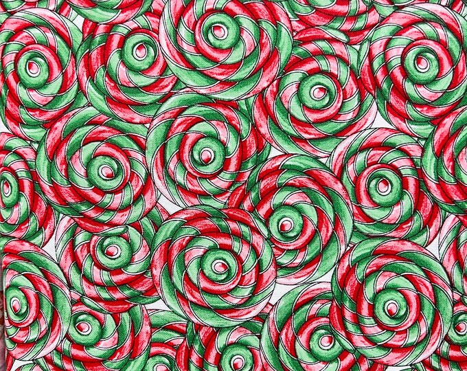 Christmas Candy Fabric, Peppermint Kisses, Sugar and Spice, 3 Wishes - Etsy