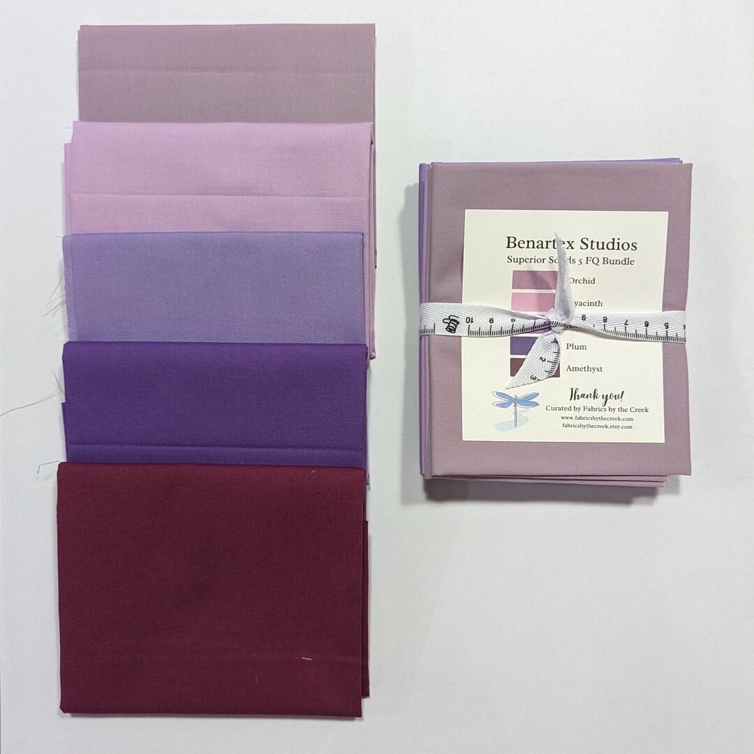 Purple Superior Solids FQ Bundle, Benartex Fabrics - Etsy