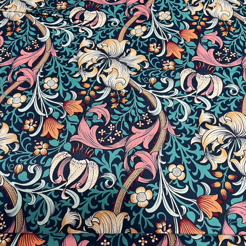 Teal Flower Quilt Fabric - Etsy